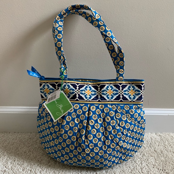 Vera Bradley | Bags | Vera Bradley Morgan Satchel Riviera Blue Nwt ...